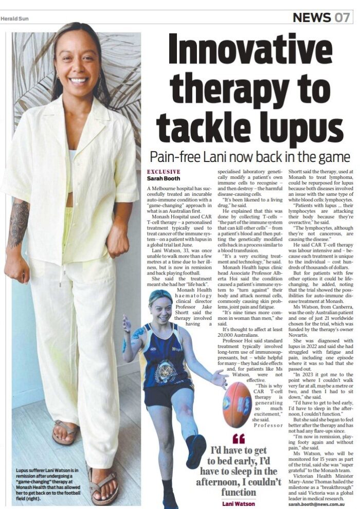 Australian-first lupus treatment at Monash Health | Monash Health